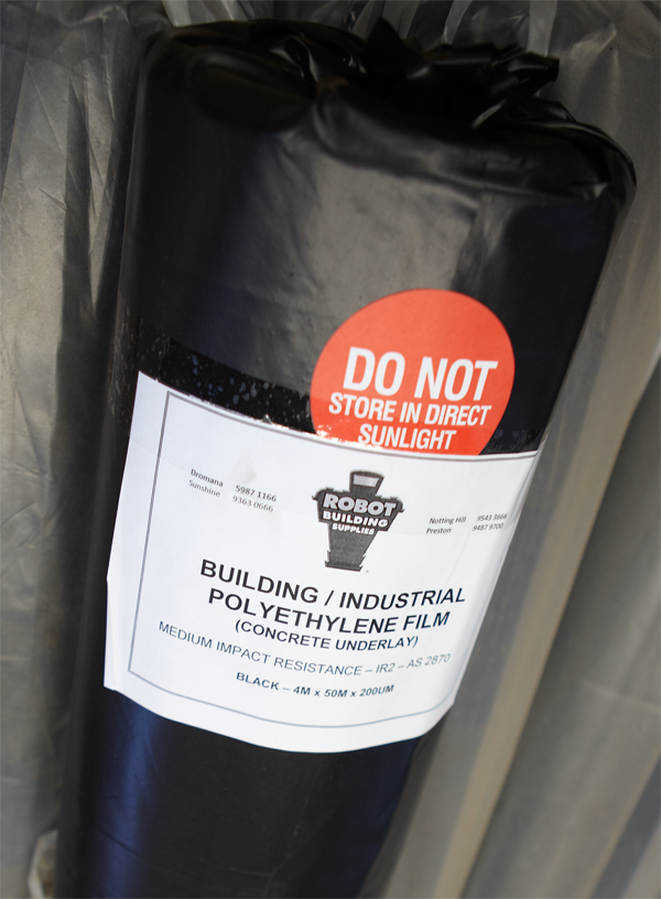 Black Polythene Sheet 200UM - Robot Building Supplies